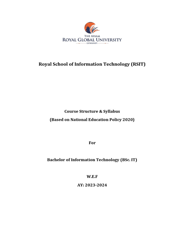 Ay 2023-24 BSC It | PDF | Academic Degree | Bachelor's Degree
