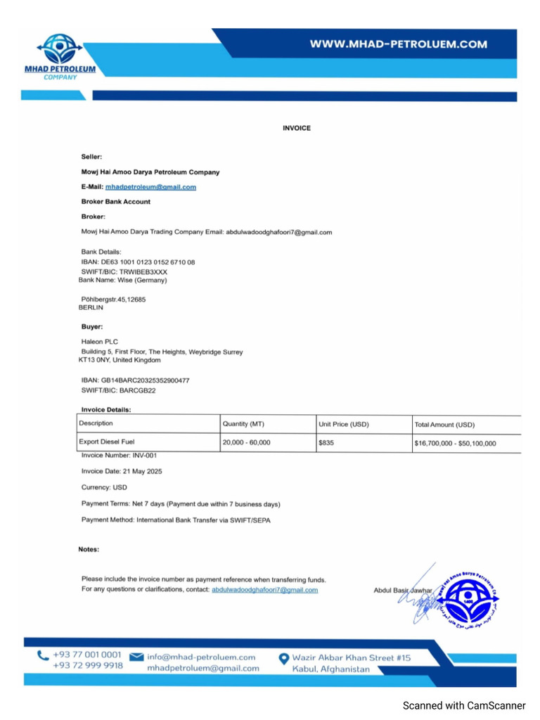 Invoice Mowj - Haleon 2025 | PDF