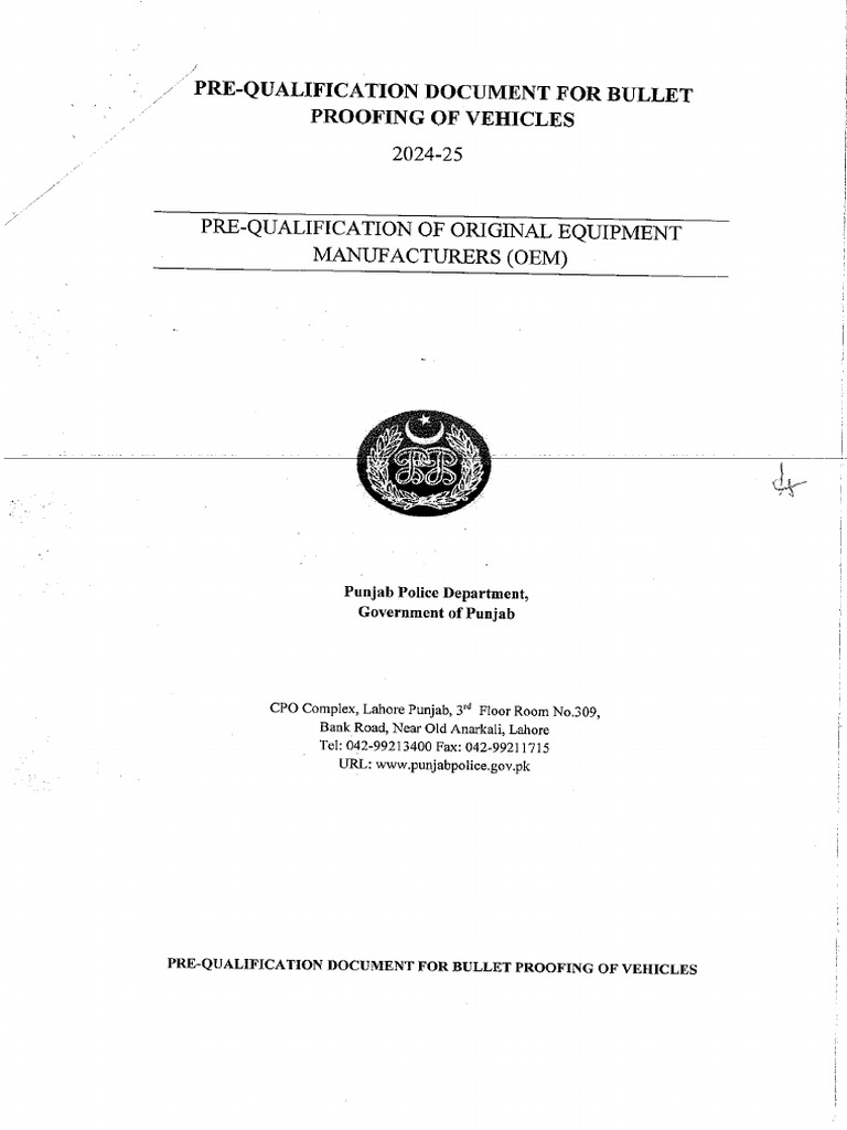 Prequalification Document PQD | PDF