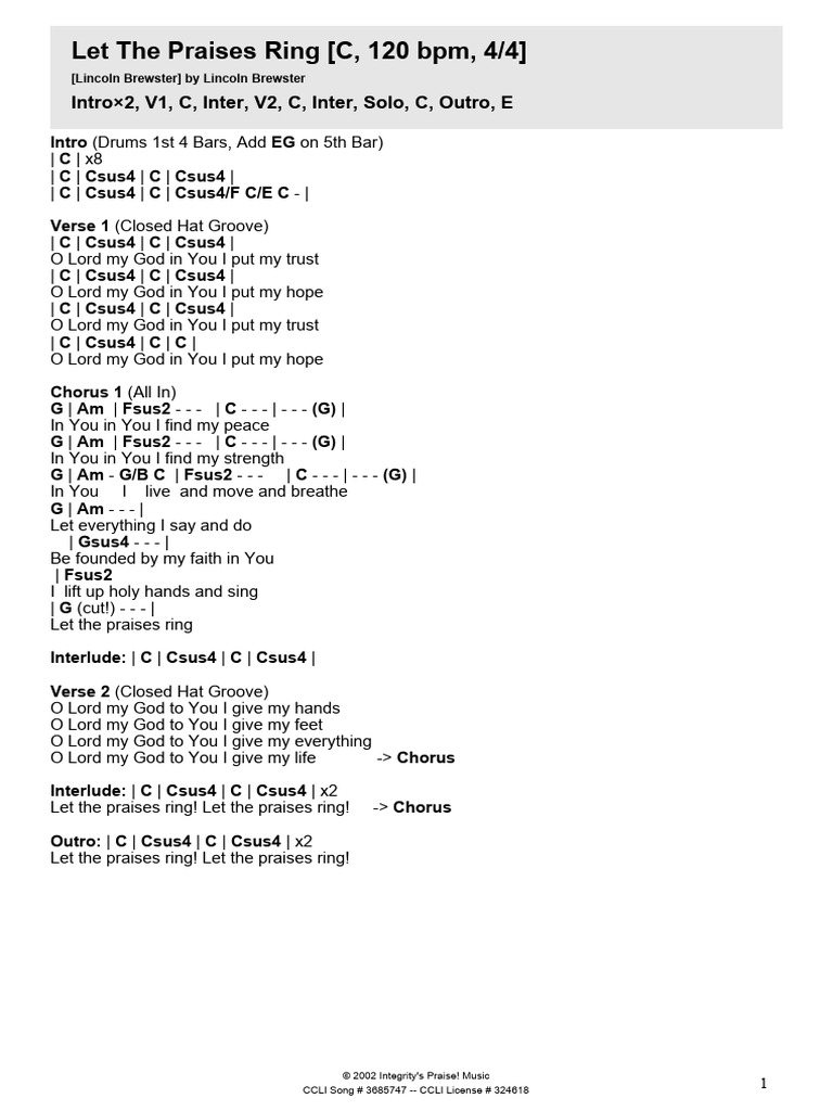 Let The Praises Ring (C) | PDF