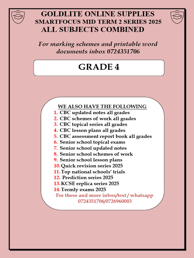 Grade 4 Term 2 Mid Term Exams | PDF | Agriculture | Jesus