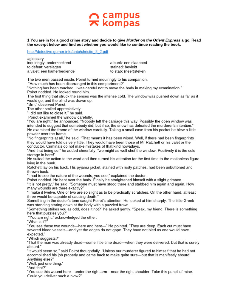 Murder On The Orient Express | PDF | Hercule Poirot
