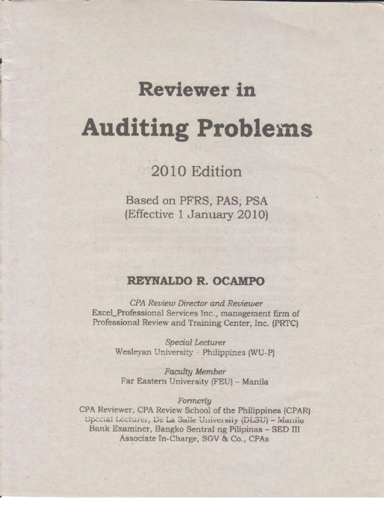 Ocampo Auditing Problem | PDF