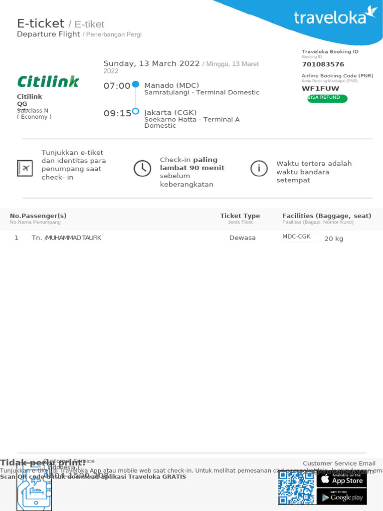 CITILINK Tiket-Dikonversi | PDF