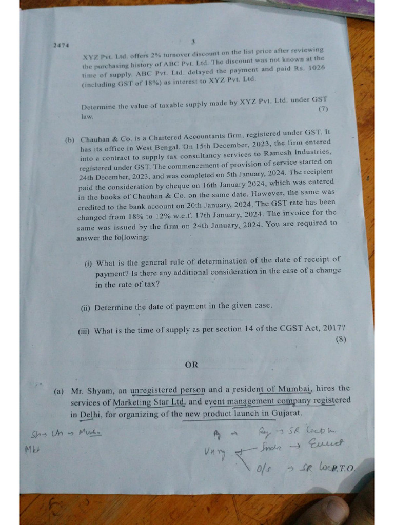 Question Paper GST | PDF