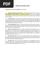 ERT Members Roles & Responsibilities | PDF | Firefighting | First Aid