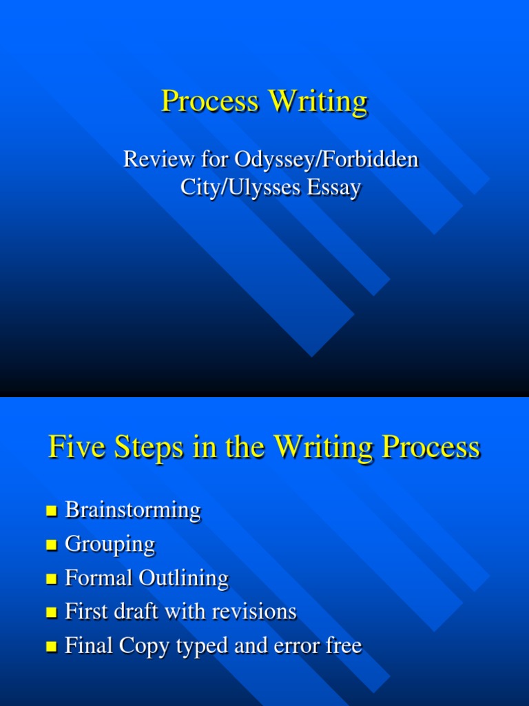 Writing Process for Odyssey Essay | PDF | Career & Growth | Language ...