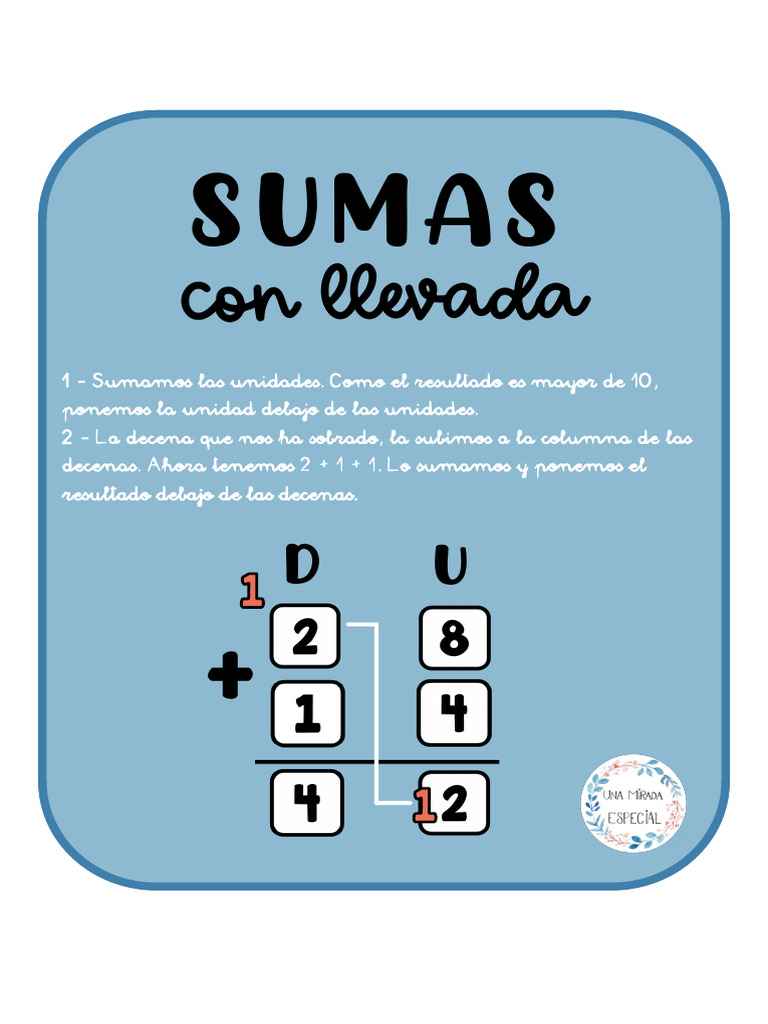 SUMAS Y RESTAS CON LLEVADAS Pu8ffb | PDF