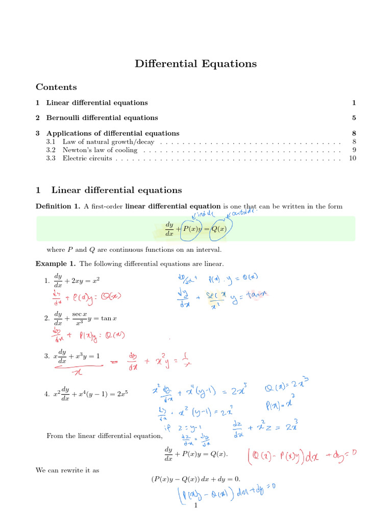 Final Exam Ch6 3 | PDF | Differential Equations | Equations