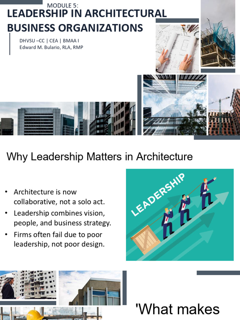Bmaa Module 5 Leadership in Architecture | PDF | Leadership | Social ...
