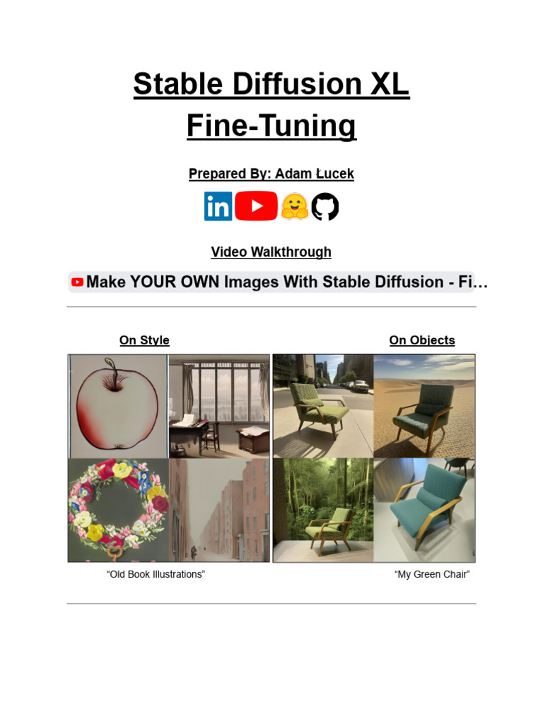 Fine-Tuning Stable Diffusion XL Models | PDF | Machine Learning ...