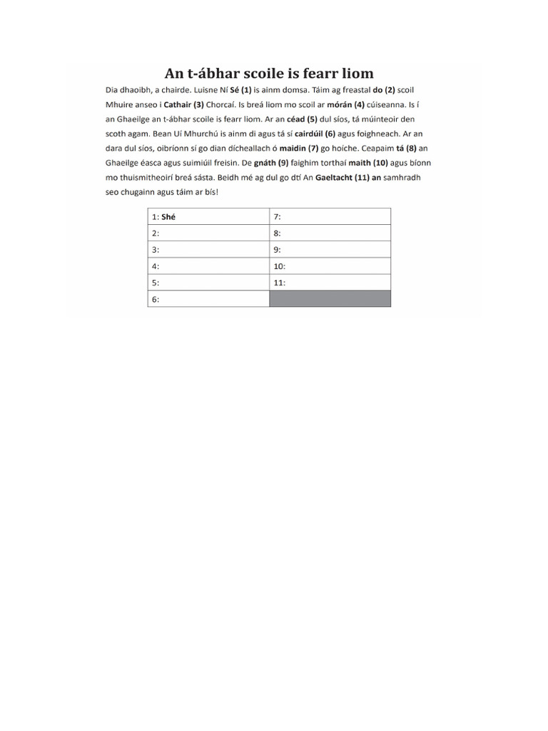 Irish grammar second year | PDF