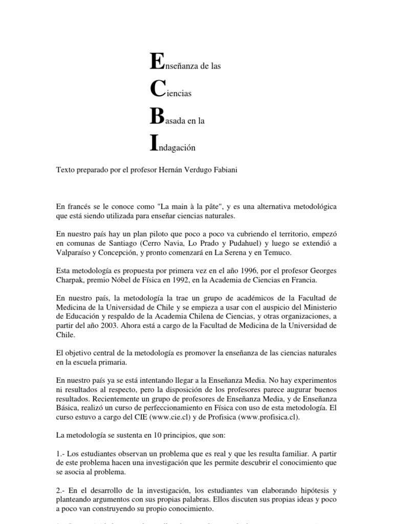 Qué Es El ECBI? | PDF | Aprendizaje | Conocimiento