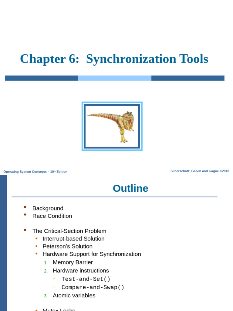 ch6 Synchronization-2022 | PDF | Process (Computing) | Operating System