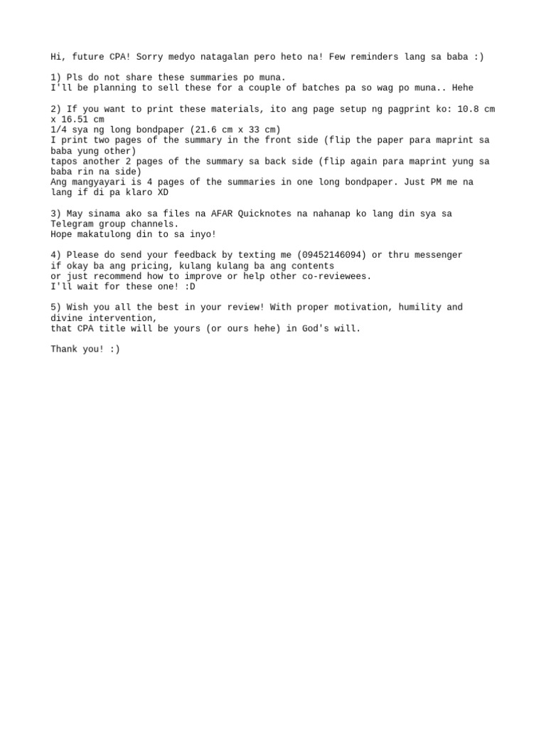 Read Me First! | PDF