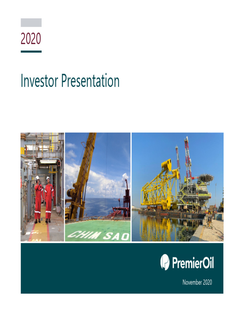 Premier Oil Investor-Presentation-Nov-2020 | PDF | European Economic Area