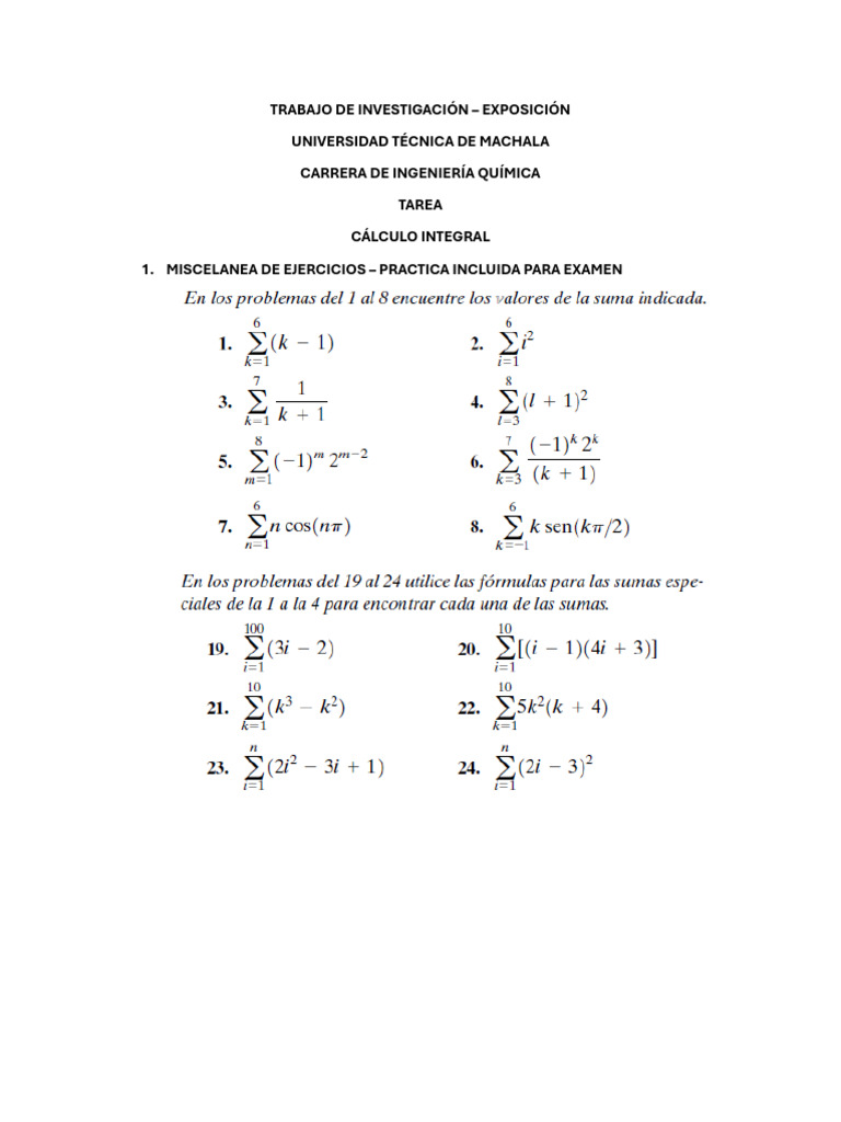 Miscelanea Ejercicios Tarea Practica Examen | PDF