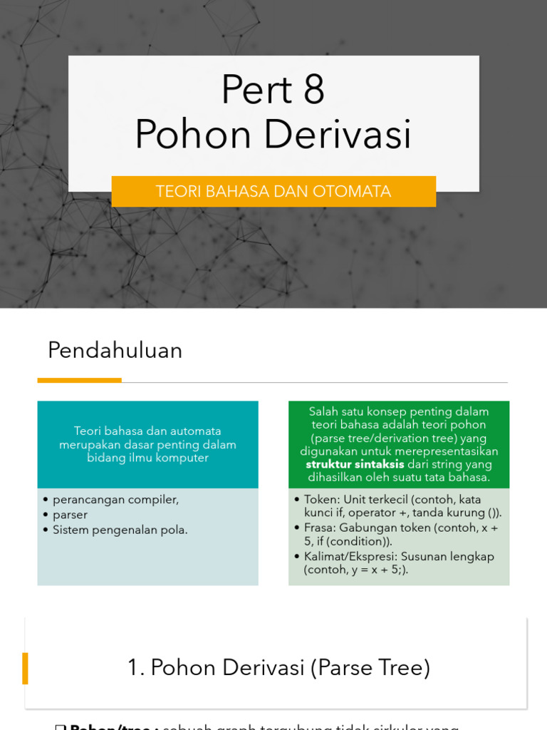 Pert 8 - Pohon Derivasi | PDF