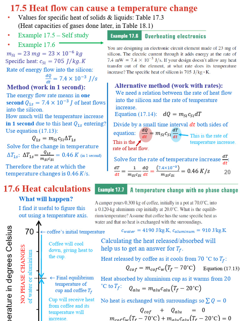 CH 17 NOTES With Solutions LECTURE 2 | PDF | Heat Capacity | Water