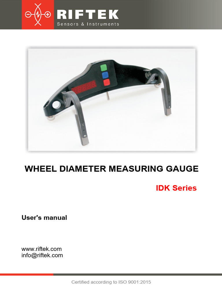 Wheel Diameter Measuring Gauge Manual | PDF | Calibration | Track Gauge