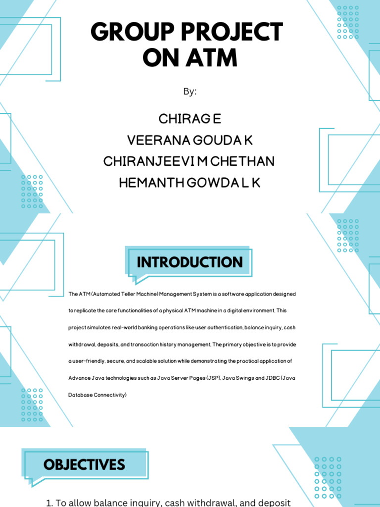 Blue and White Minimalist Project Presentation | PDF | Databases | Java ...
