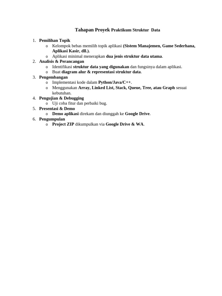 Projek Akhir Struktur Data | PDF