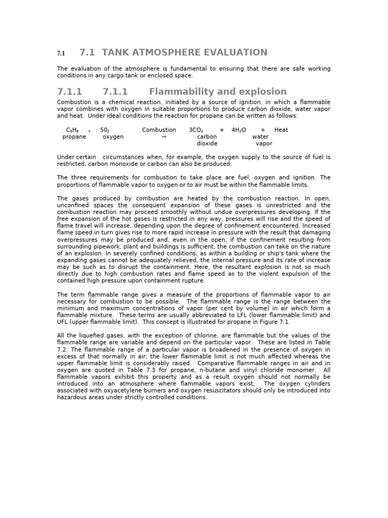 Tank Atmosphere Safety Evaluation Guide | PDF | Combustion | Atmosphere ...