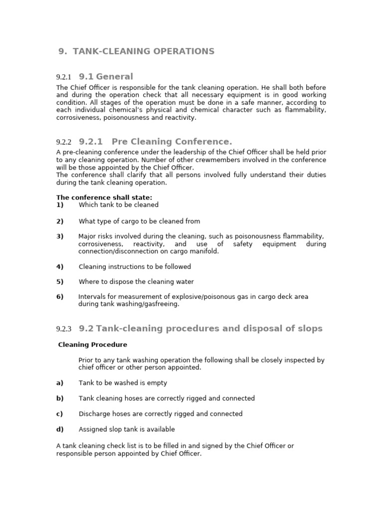 Tank Cleaning Operations Guide | PDF | Water | Ventilation (Architecture)