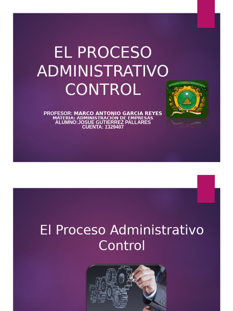 EL PROCESO ADMINISTRATIVO CONTROL Terminado | PDF | Auditoría ...