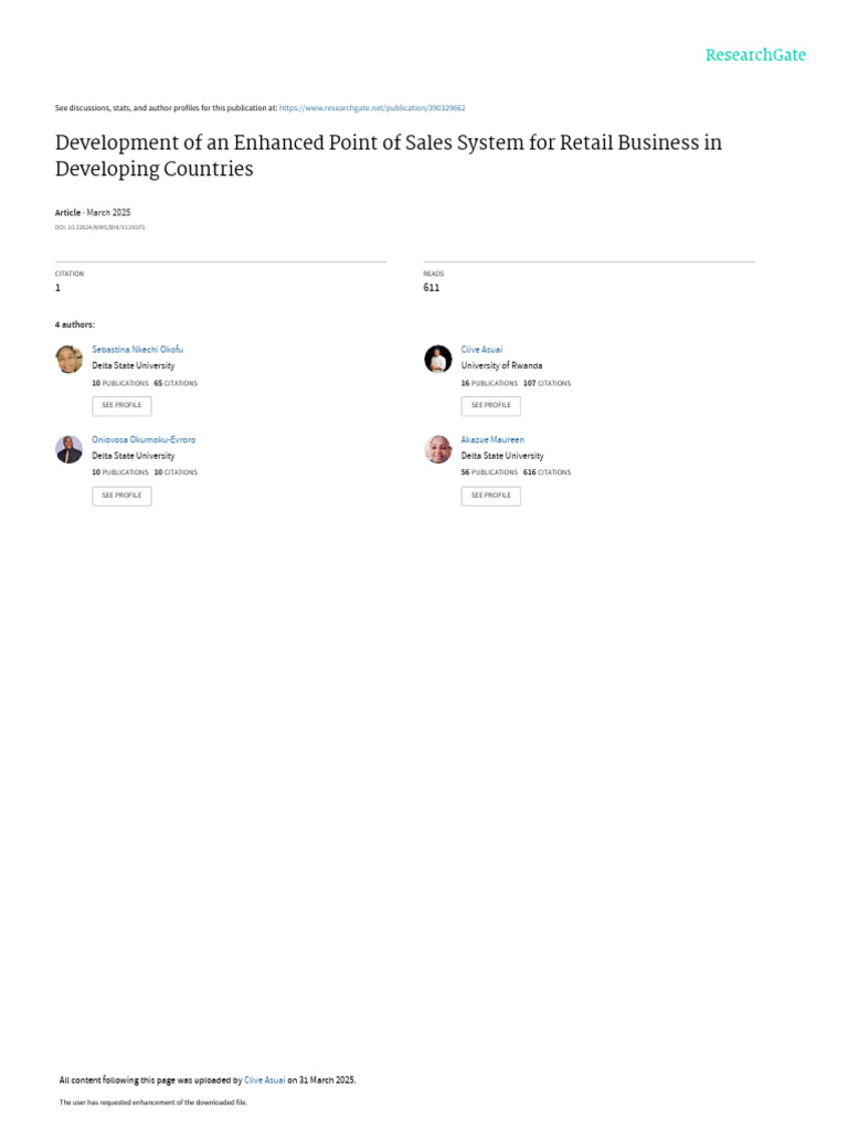Paper1 Vol11No1 BehaviouralInformaticsJournal | PDF | Point Of Sale | Software Development Process
