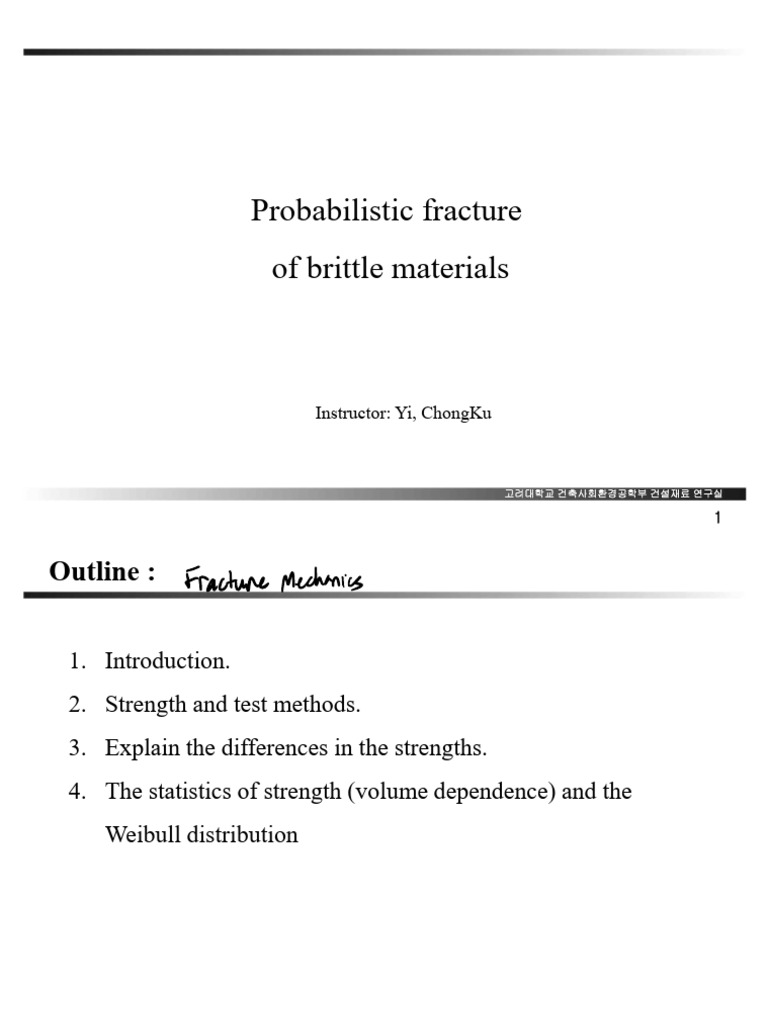 Ch.15- Probabilistic Fracture of Brittle Materials | PDF | Fracture | Strength Of Materials