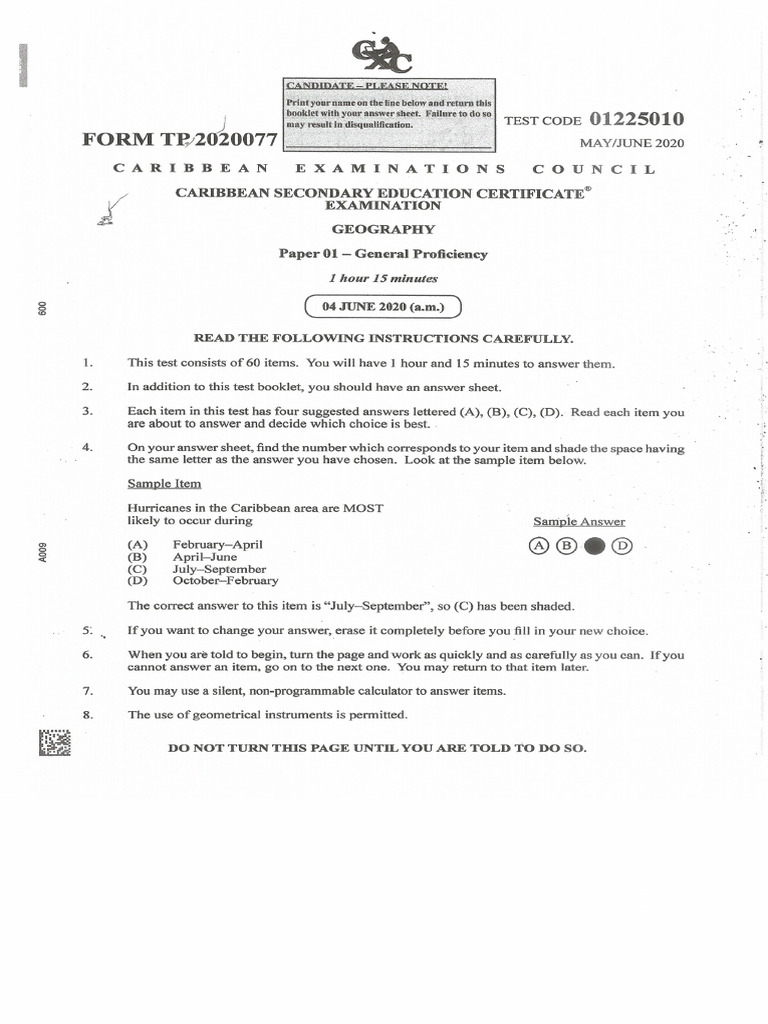 Toaz - Info Csec Geography p1 2020pdf PR | PDF