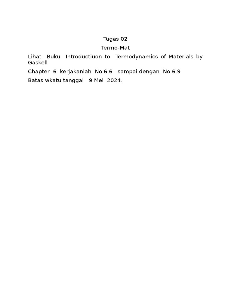 Tugas 02 Termo-Mat (2) | PDF