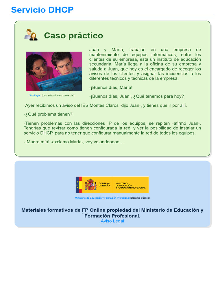 SMR SR01 Servicio DHCP | PDF | Dirección IP | Protocolos de internet