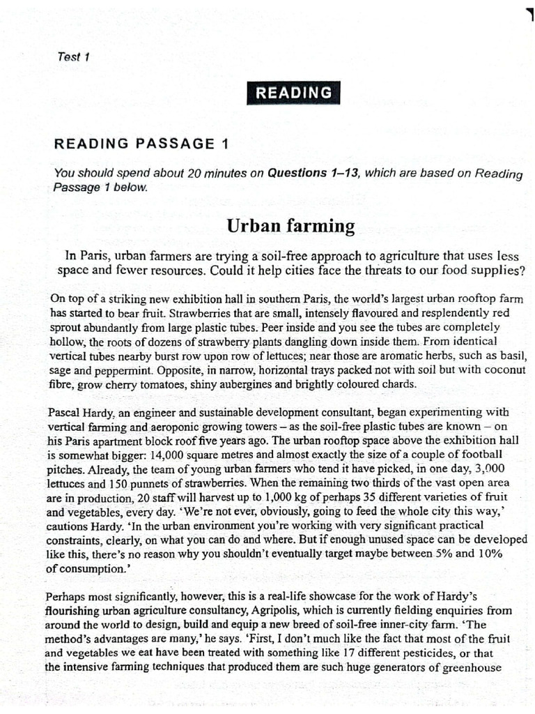 Ielts Reading Practice Test 1 | PDF