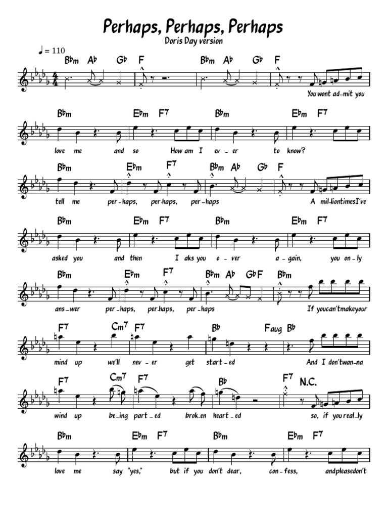 Perhaps Perhaps Perhaps BBM LEADSHEET | PDF