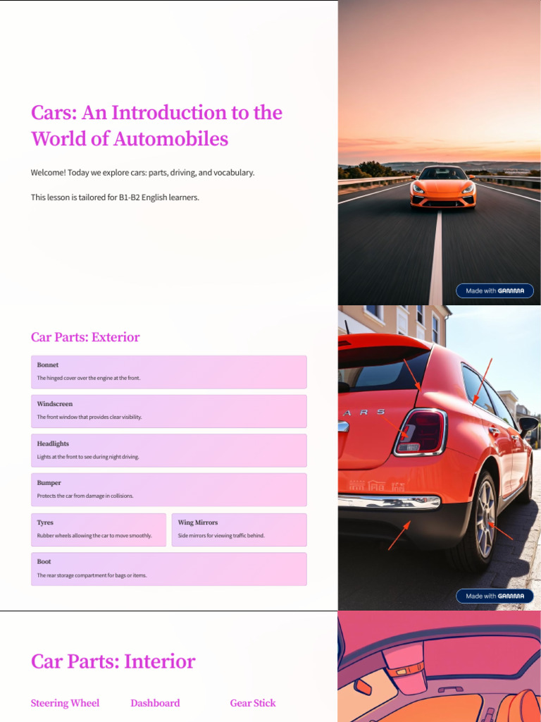 Cars An Introduction To The World of Automobiles | PDF | Car | Manual ...