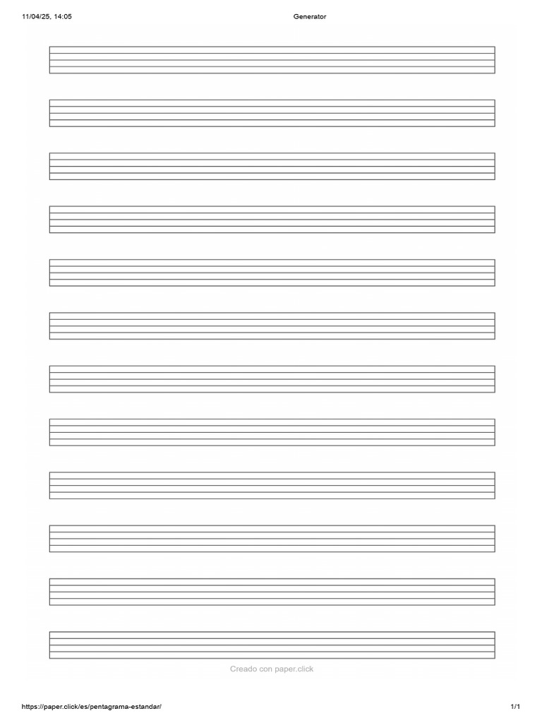 Pentagrama para imprimir | PDF