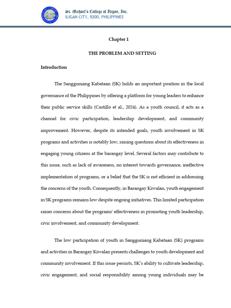 Paculba and Sanchez - Chapter 1-3 | PDF | Attitude (Psychology) | Governance