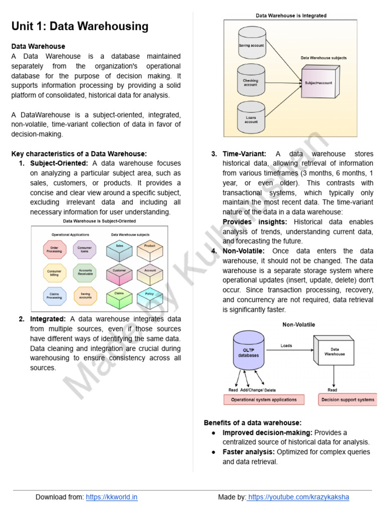 Data Warehousing and Data Mining Notes | PDF | Data Warehouse | Databases