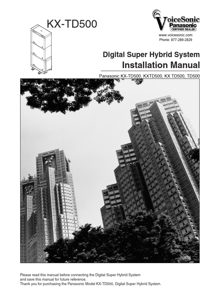 KX-TD500 Installation Manual | PDF | Ac Power Plugs And Sockets ...