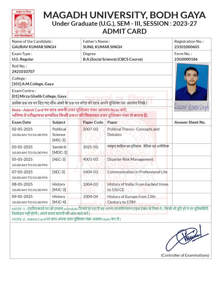 Magadh University, Bodh Gaya | PDF