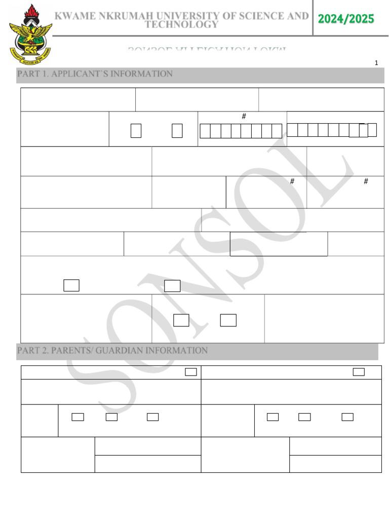 Sonsol Application Form 2025 | PDF