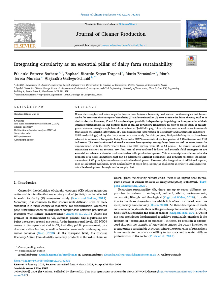 Integrating Circularity As An Essential Pillar of Dairy Farm ...