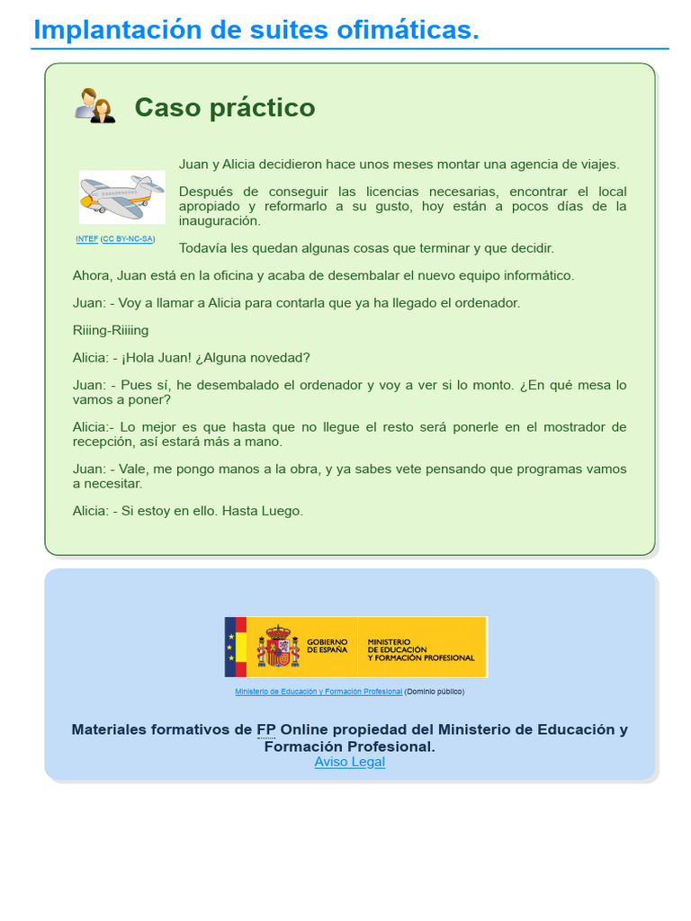 SMR AOF01 Implantación de Suites Ofimáticas | PDF | Software libre ...