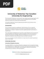 UWaterloo - Factsheet 2025-26 - For Student | PDF | Postgraduate ...