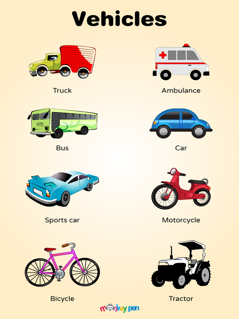 Vehicles Poster For Kids | PDF