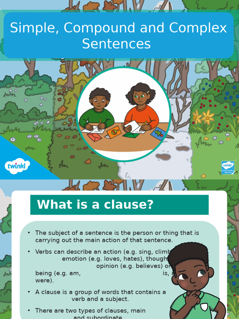 Simple Complex and Compound Sentences Powerpoint Ver 5 2 | PDF ...
