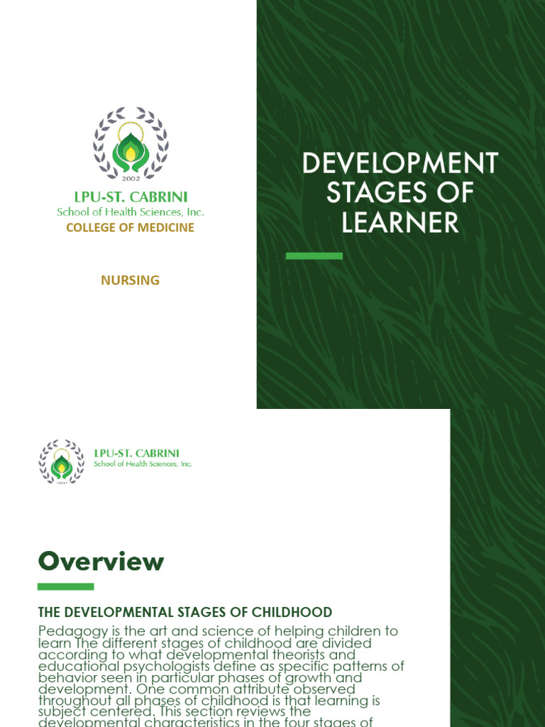 Developmental Stages of Learners - Infant-Adolescence | PDF | Toddler | Psychological Concepts