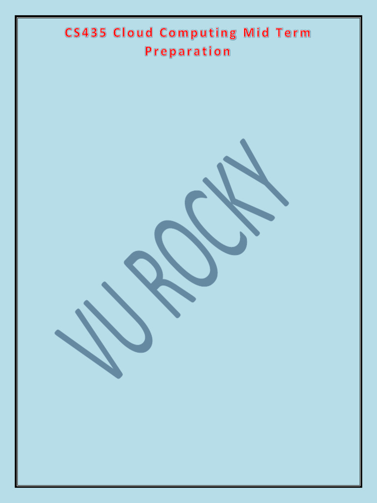 Cs435 Cloud Computing Mid Term by Vu Rocky | PDF | I Pv6 | Computer Network